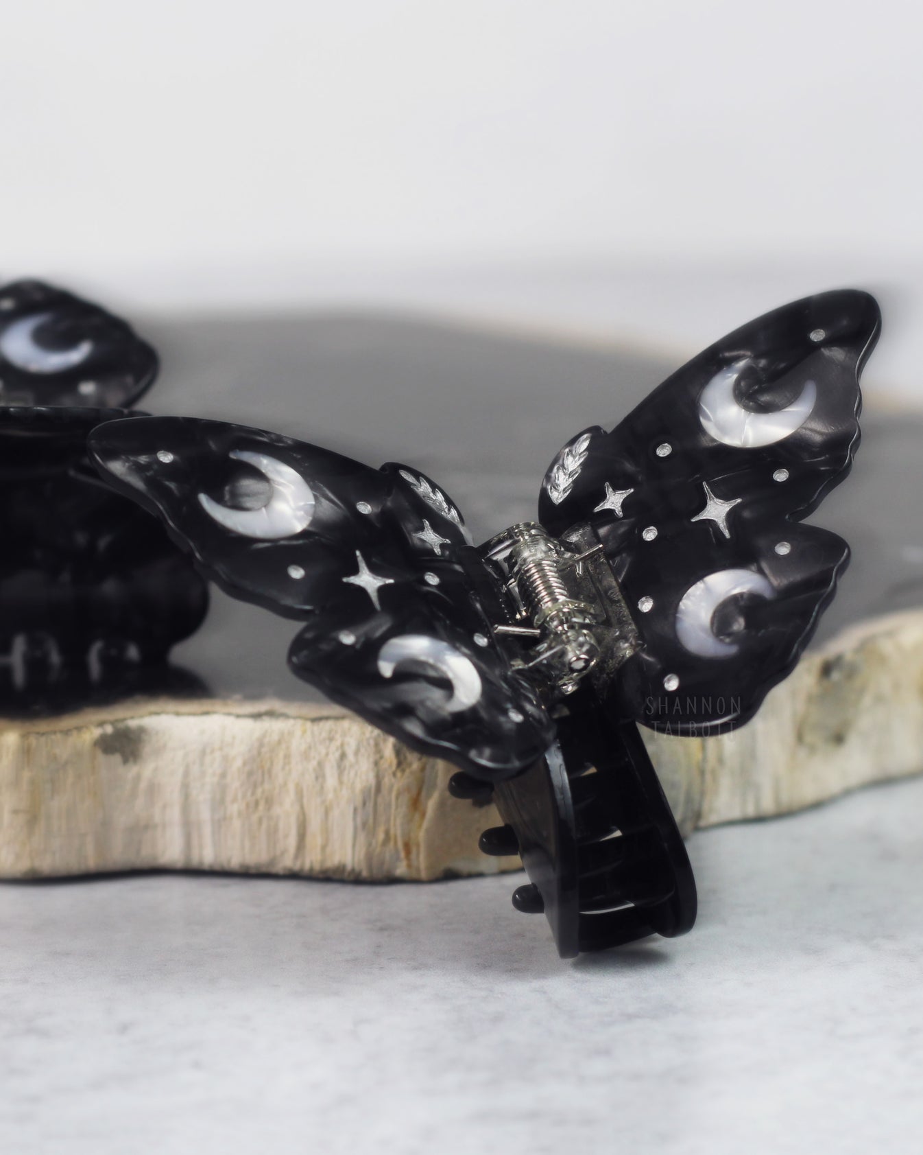 Midnight Moth Hair Claw - Silver – Shannon Talbott