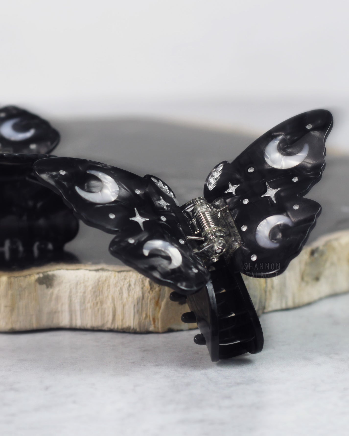 Midnight Moth Hair Claw - Silver – Shannon Talbott